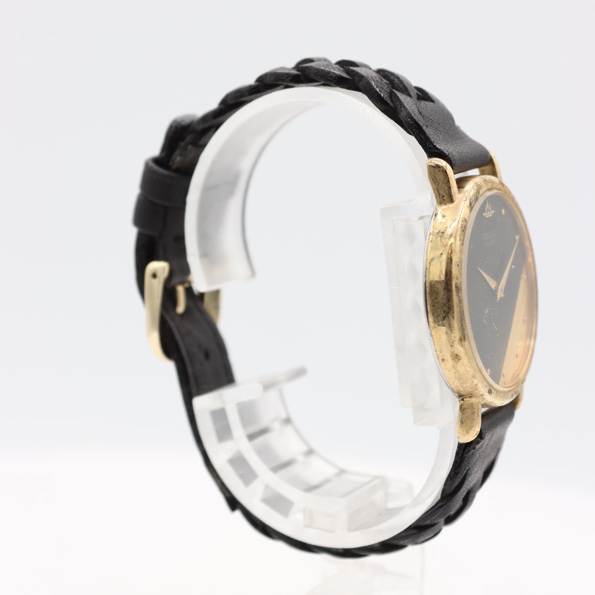 Vintage Seiko 5Y30-600A Black & Gold Dial Men's Quartz Wristwatch Gold – thewatchpreserve