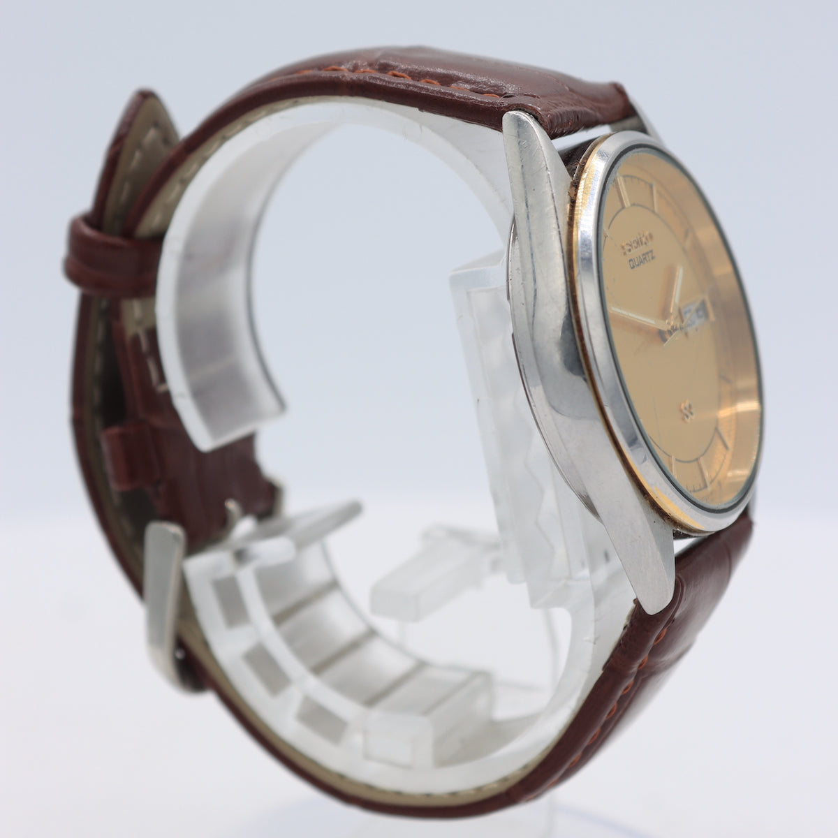 Vintage Seiko 5G23-8059 SQ Day Date Men's Quartz Wristwatch Japan Stee – thewatchpreserve