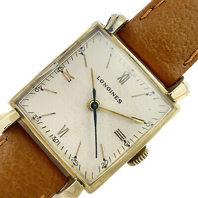 Vintage Longines Men's Mechanical Wristwatch 10L 10k Gold Filled Squar ...