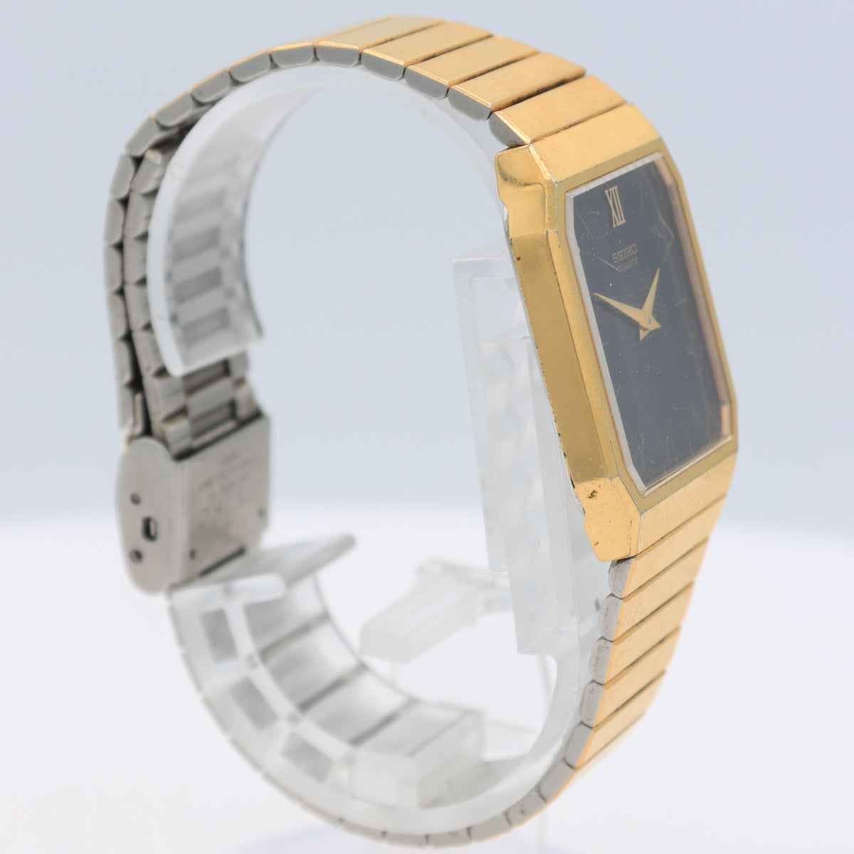Vintage Seiko 6530-5799 Black Dial Men's Quartz Wristwatch Japan Gold ...