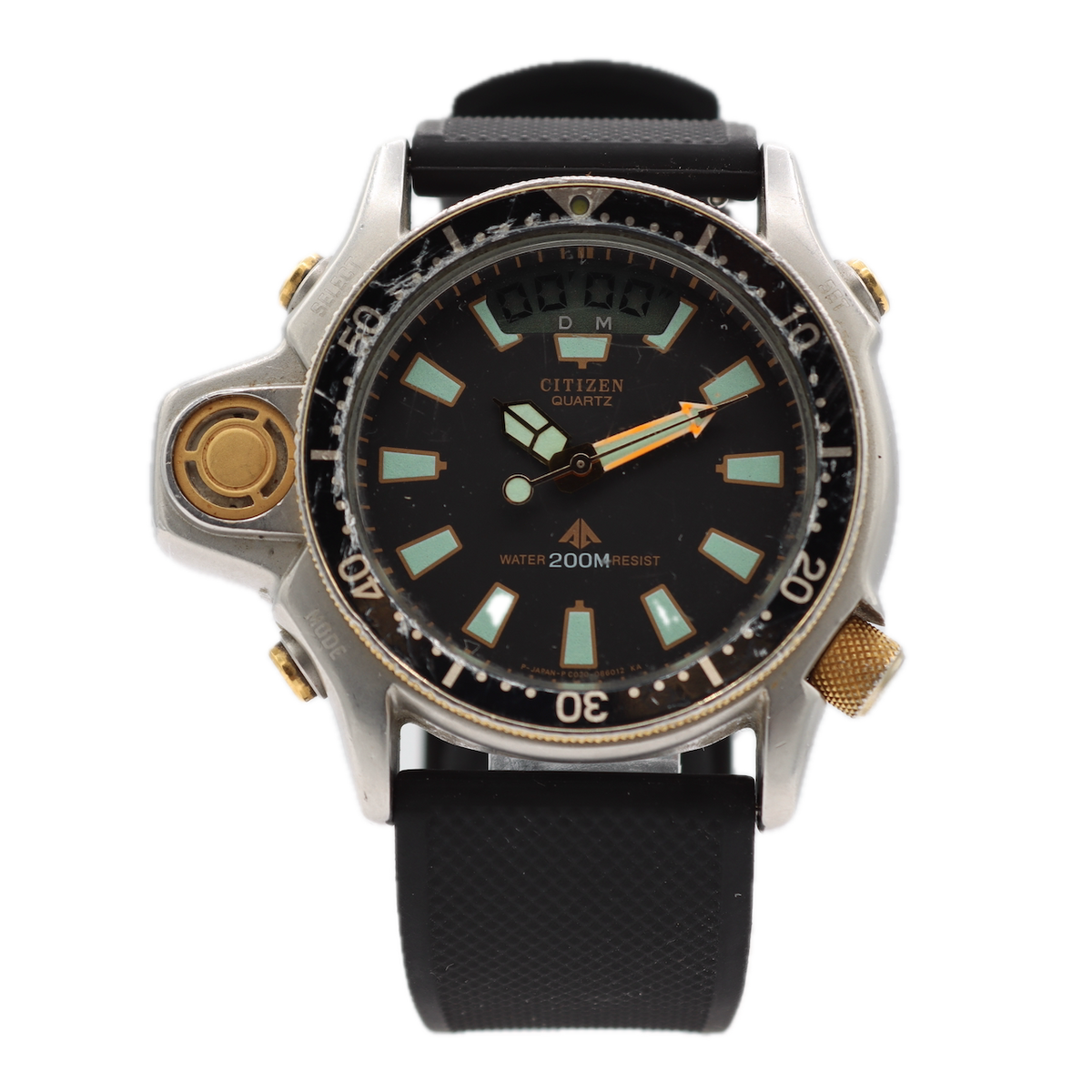 Vintage 1993 Citizen CO23-088069 Aqualand Men's Ani-Digi Wristwatch Ja ...