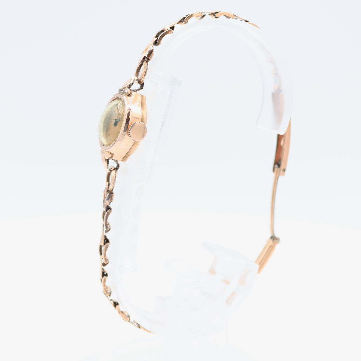 Vintage Bulova Copper Ladies Mechanical Wristwatch 5 AB 14k Rose GF w ...