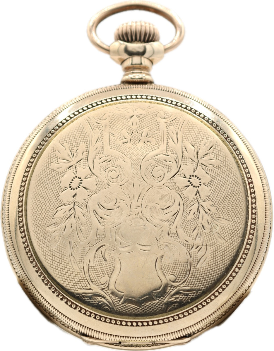 Antique 16S Non-Magnetic Paillard Hunter Pocket Watch 173 10k GF Guill ...