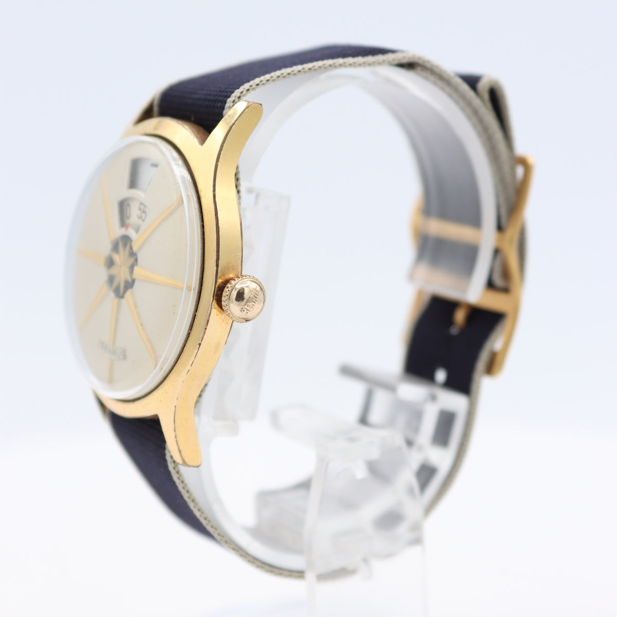 Vintage 33mm Benrus Dial-O-Rama Men's Mechanical Wristwatch Swiss 10k ...