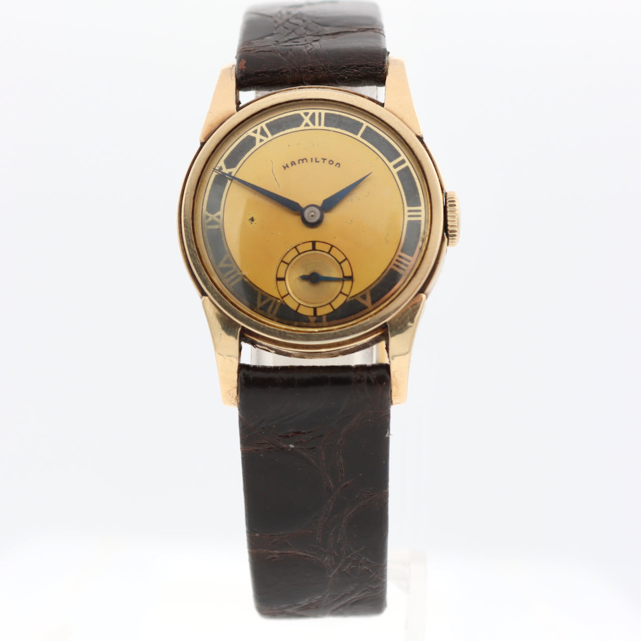 Vintage 28mm Hamilton Endicott Men's Mechanical Wristwatch 987A 10k GF ...