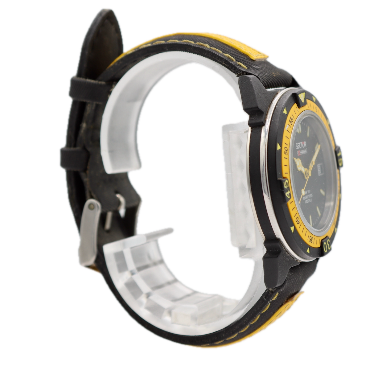 Vintage Sector EXP 101 Expander Yellow Men's Quartz Wristwatch Steel ...