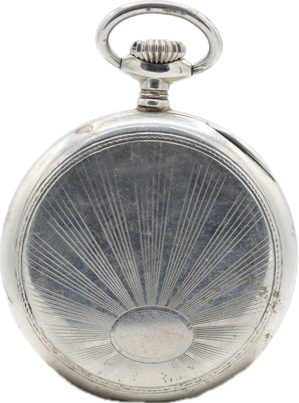 Antique 9 Size Lip Type Courant Mechanical Open Face Pocket Watch Sunb ...