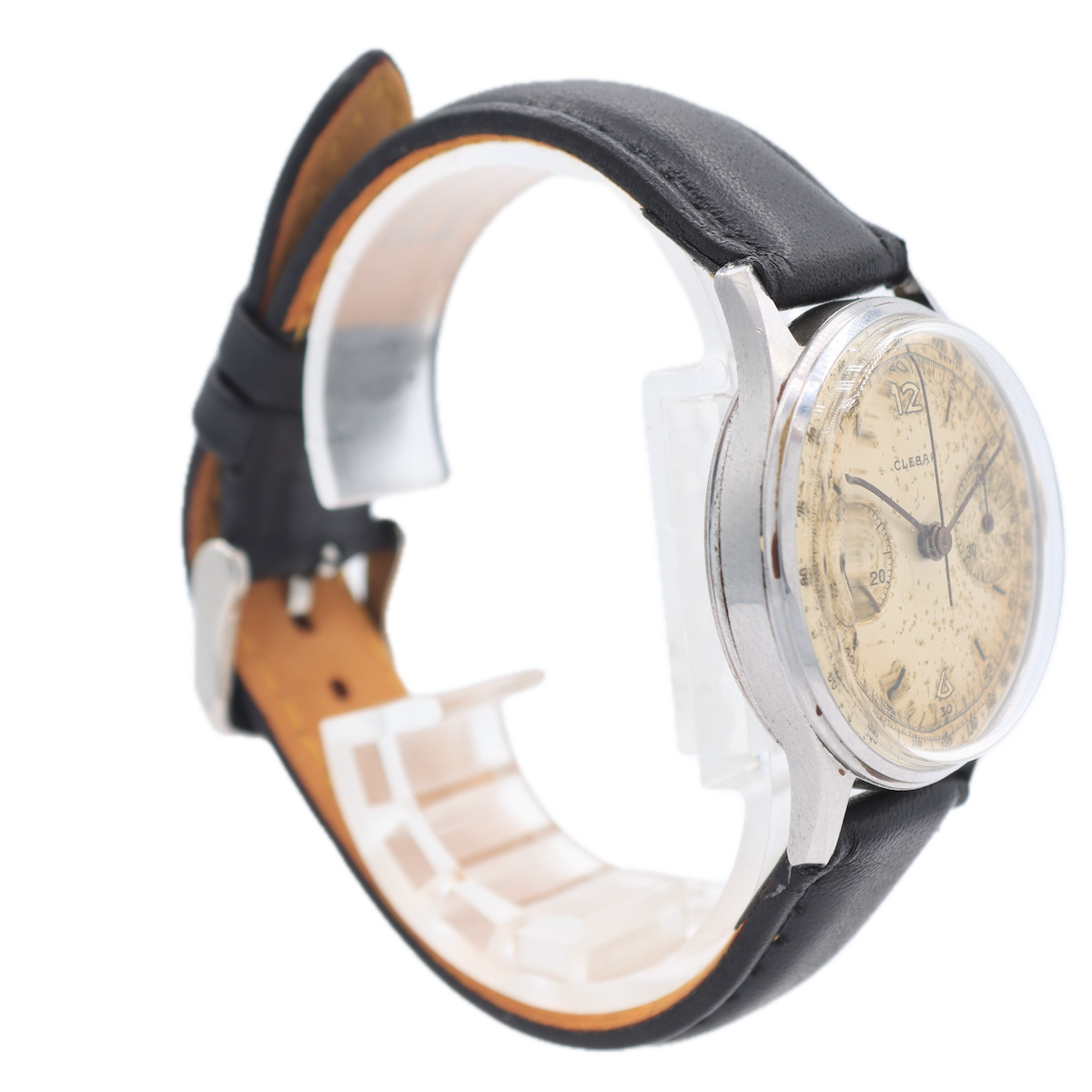 Vintage Clebar Bi Compax Men's Chronograph Wristwatch Swiss Stainless ...