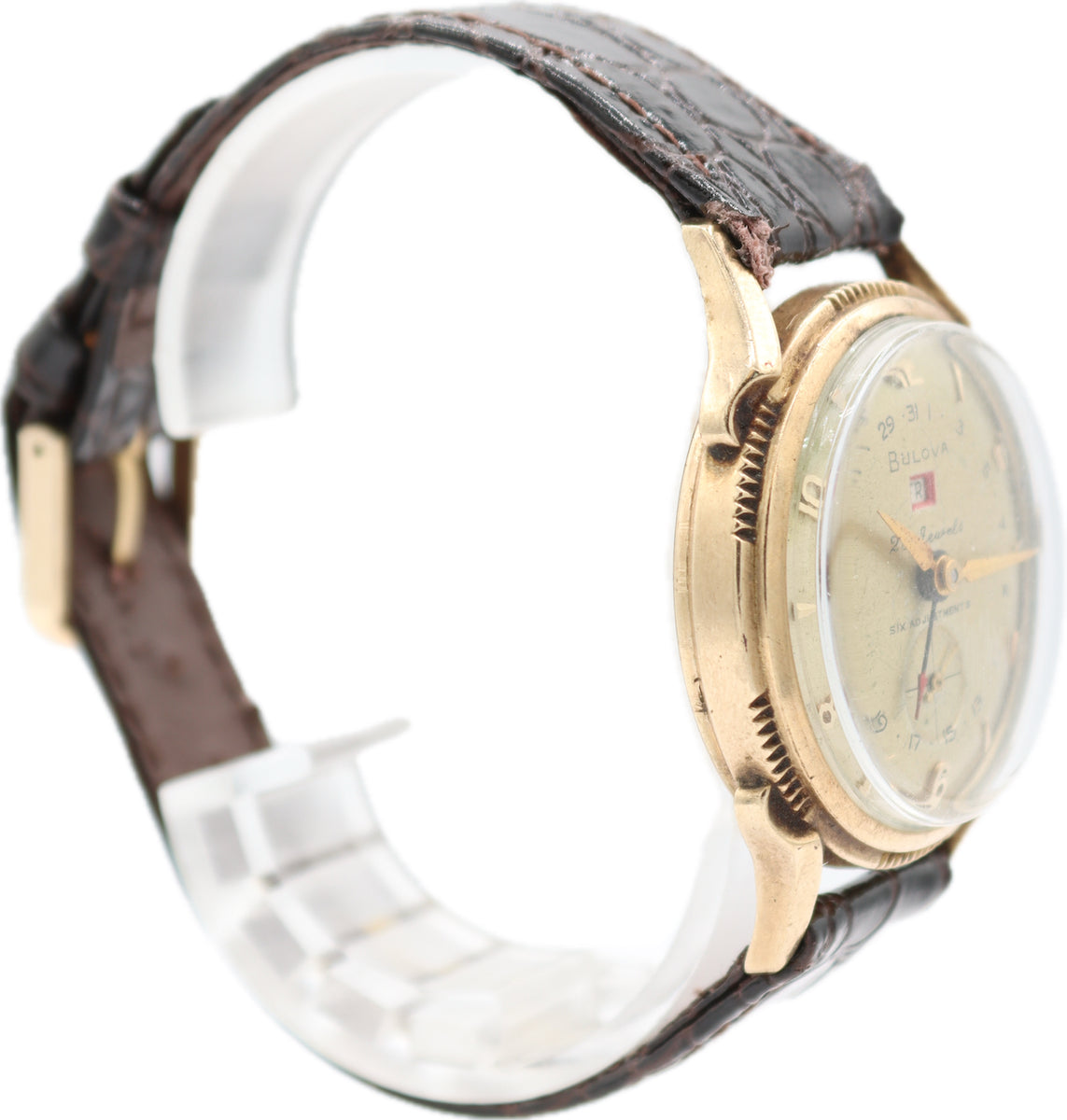 Vintage Bulova Calendar Date Pointer Men's Automatic Wristwatch 10BPAD ...