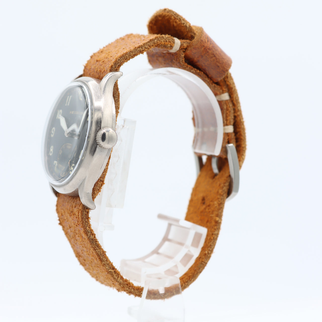 Vintage 35mm Helma Military Men's Wristwatch AS 1130 Germany Chrome Pl ...