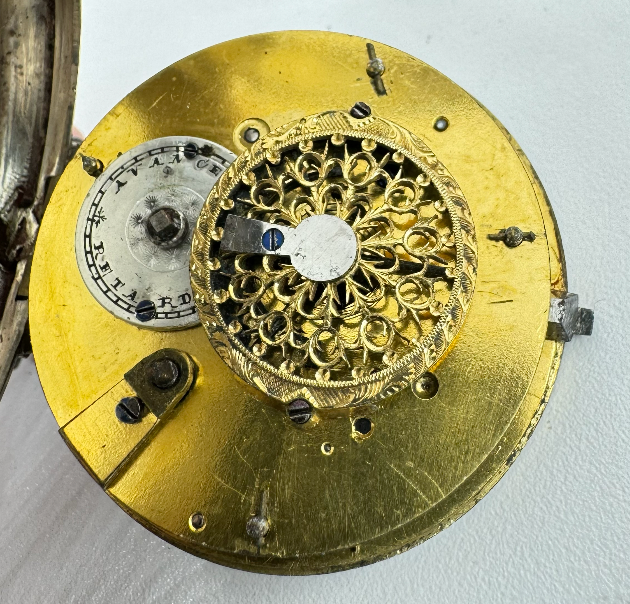 Antique Tortoise Shell Pair Case Key Wind Fusee Pocket Watch Augsberg ...