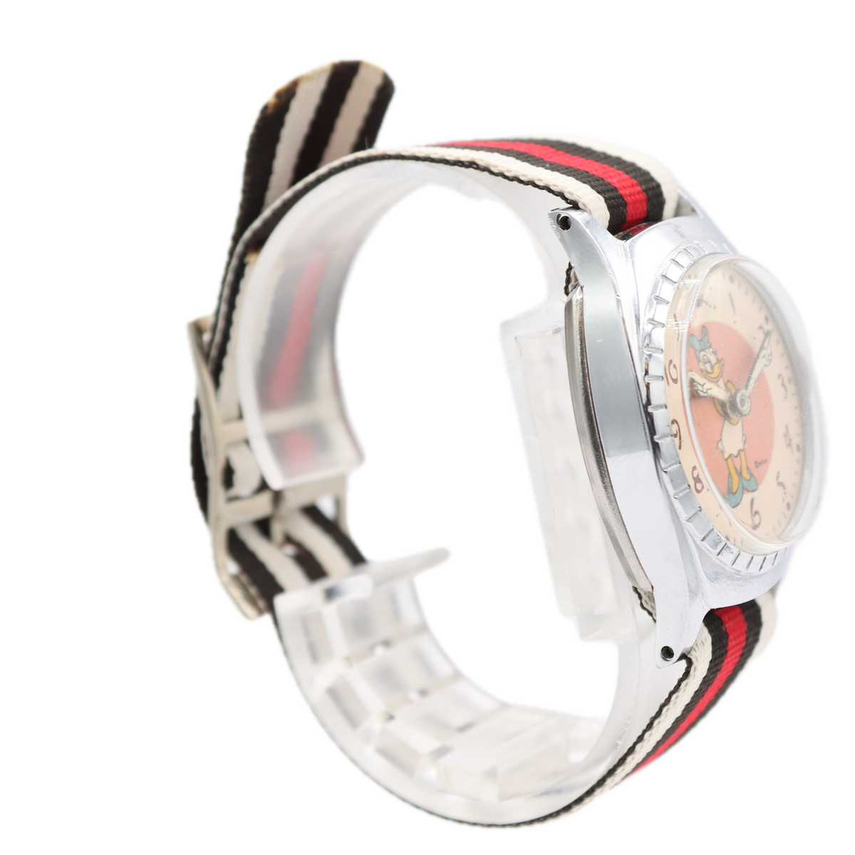 Vintage Walt Disney Daisy Duck Men's Mechanical Wristwatch USA Chrome ...