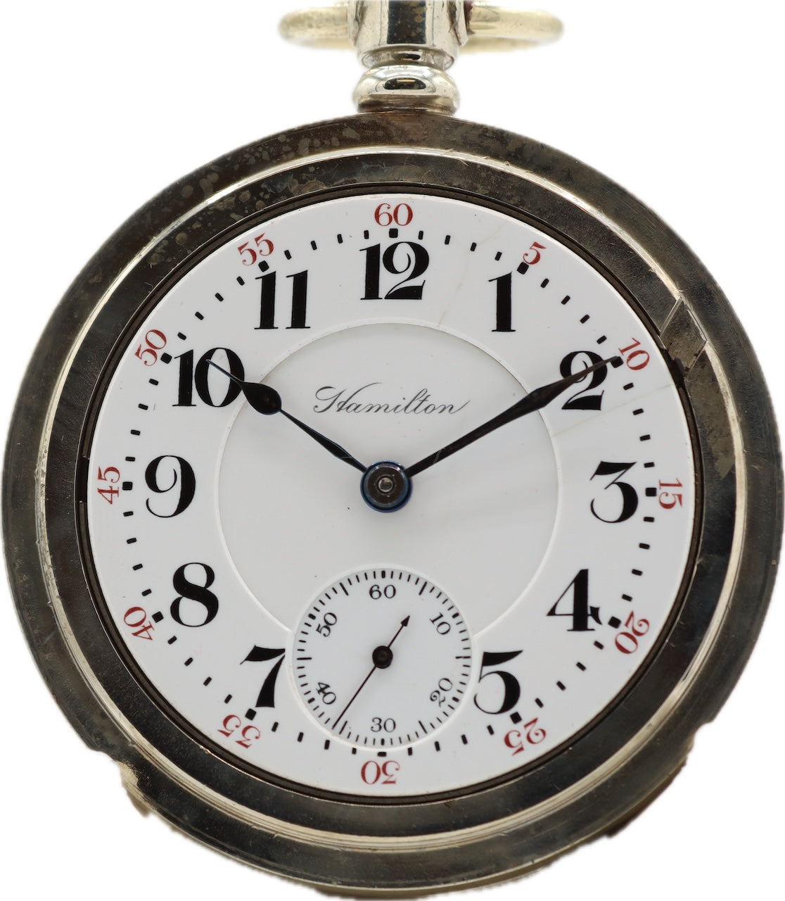 Antique 18 Size Hamilton Open Back Mechanical Railroad Pocket Watch Gr ...