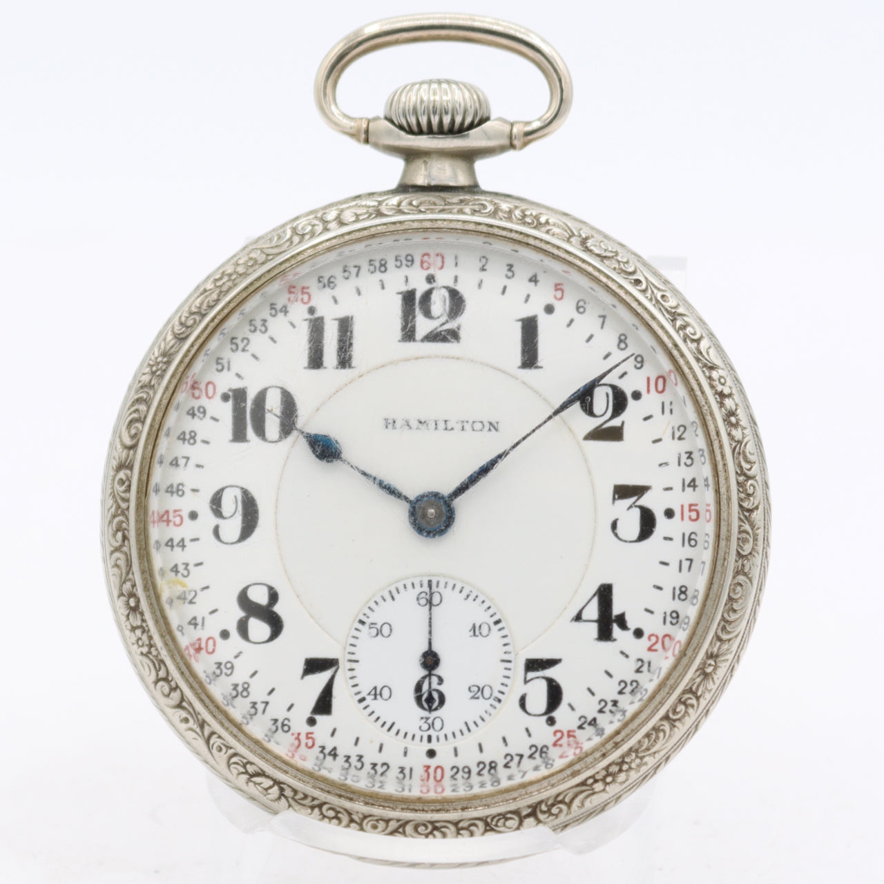 Antique 18s 1922 Hamilton 19j Mechanical Pocket Watch 952 Nickeloid US ...