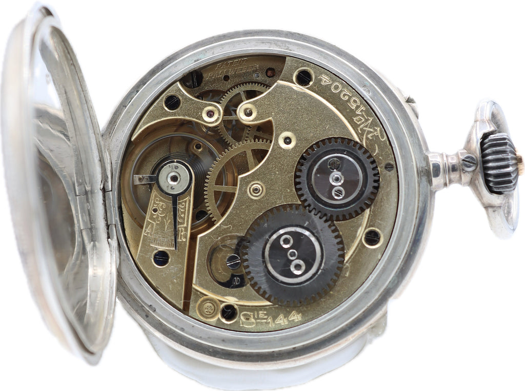 Antique 13 Size IWC Marchand Pallweber Jump Hour Hunter Pocket Watch S ...
