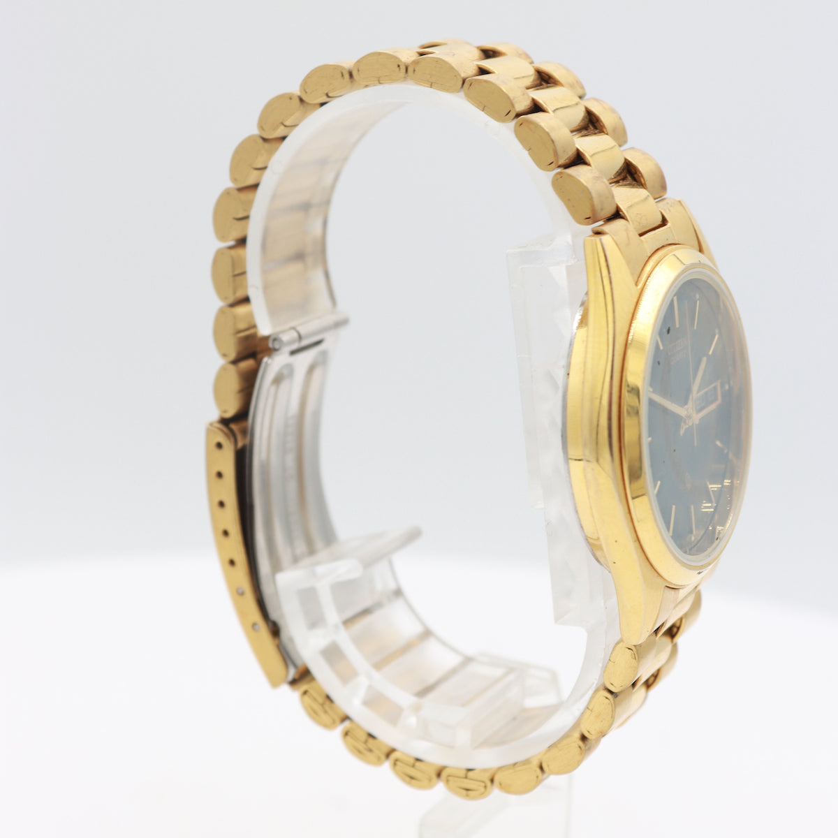 Vintage Citizen 6100-S18591 Black Dial Men's Quartz Wristwatch Japan G ...