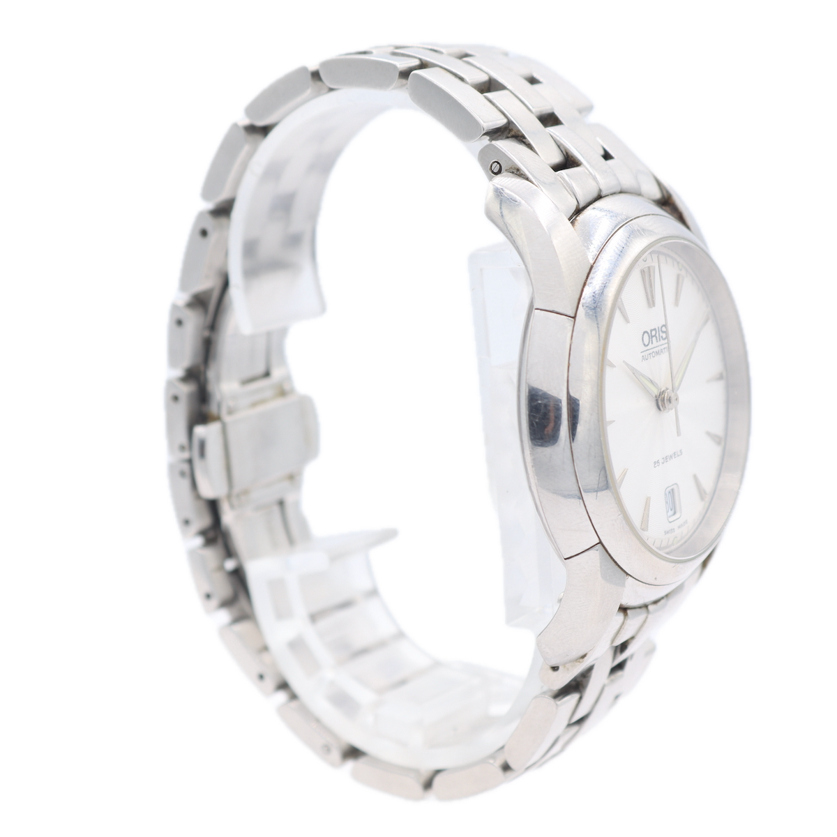 Oris 7544 Artelier White Sunburst Men's Automatic Wristwatch 633 Swiss ...