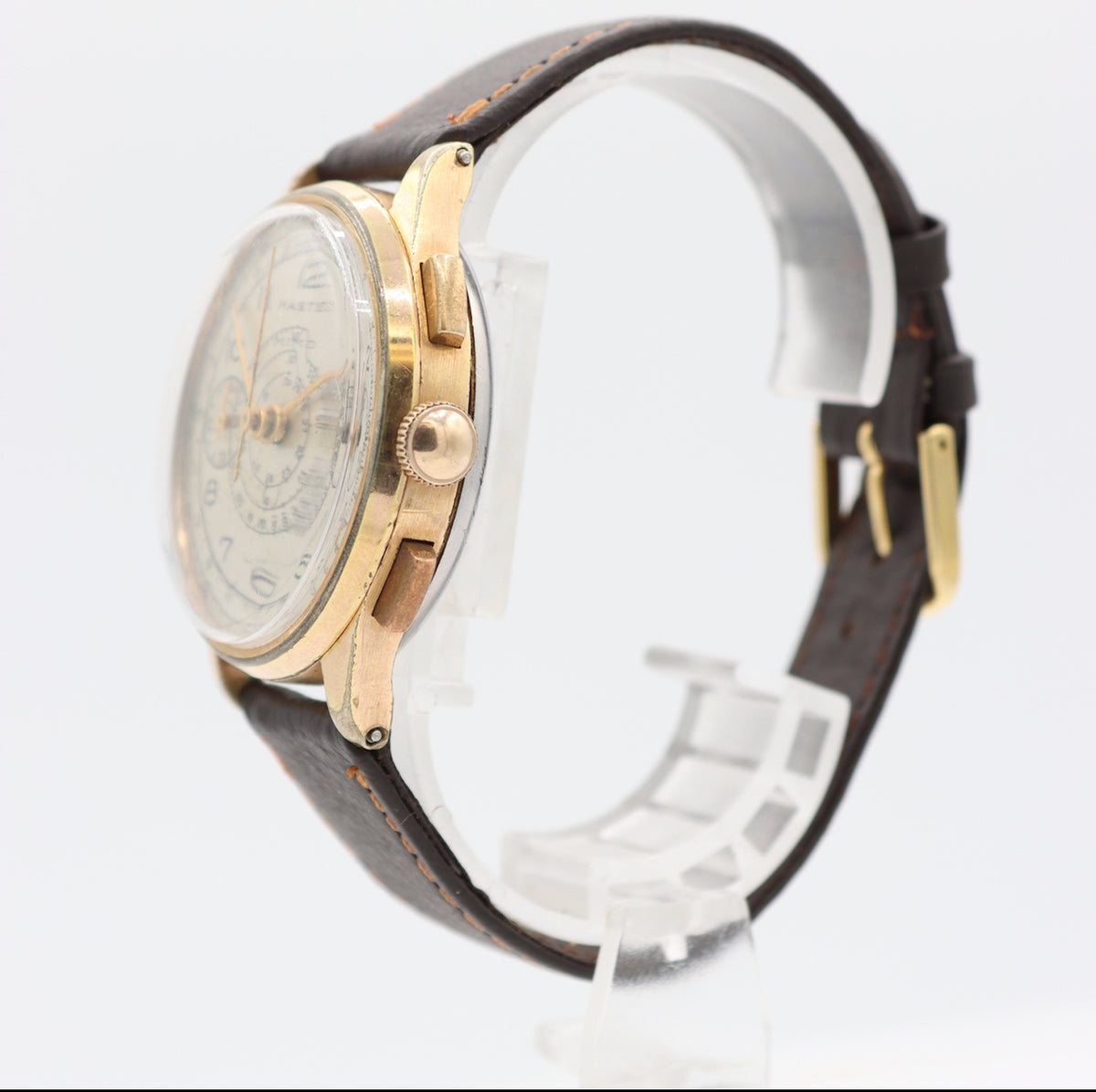 Vintage 36mm Haste w Snail Dial Men's Mechanical Chronograph Wristwatc ...