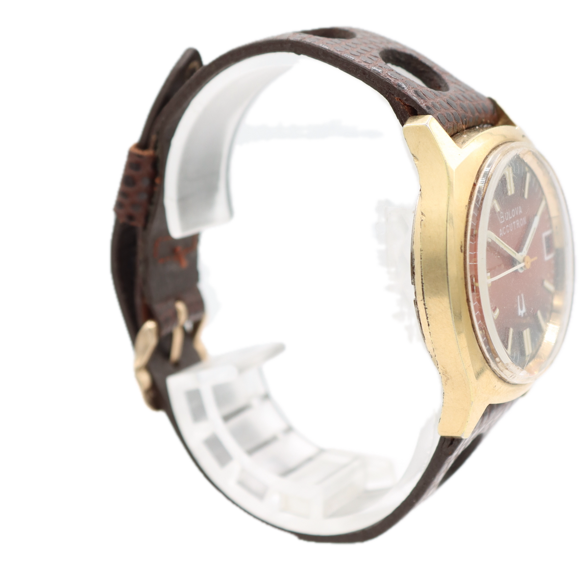 Vintage 1976 Bulova G3595 Copper Fade Men's Tuning Fork Wristwatch 218 ...