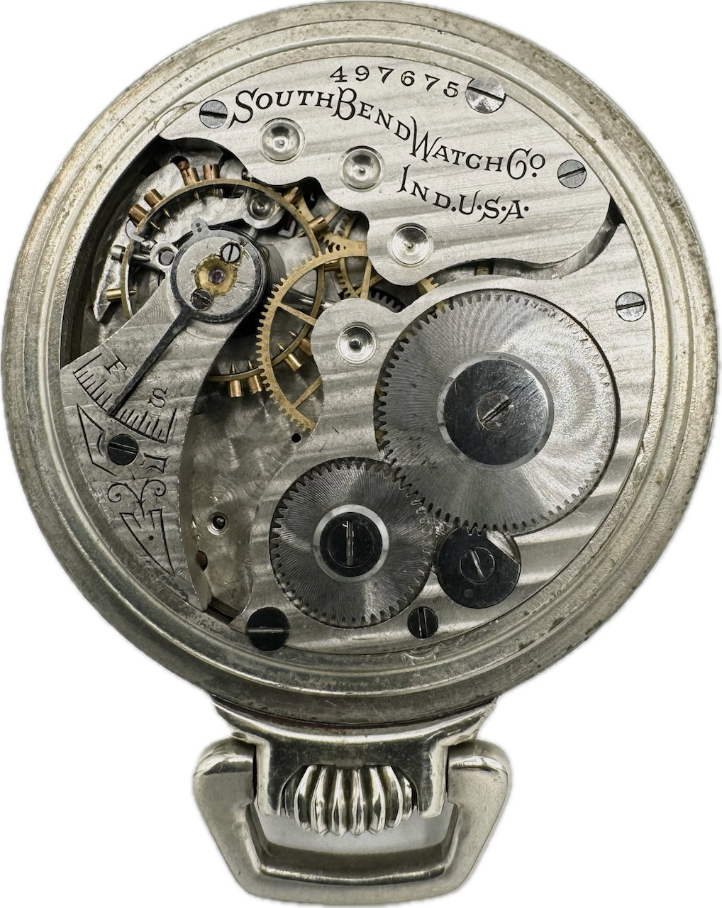 Antique 16S South Bend Railroad Style Case Mechanical Pocket Watch 261 ...