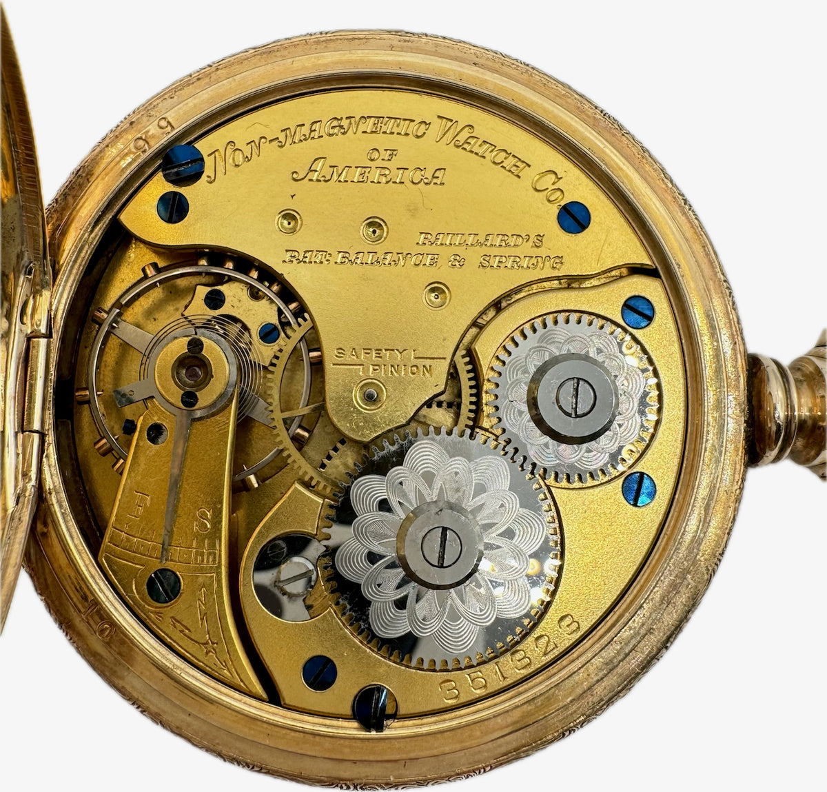 Antique 16S Non-Magnetic Watch Co Mechanical Hunter Pocket Watch 84 Go ...