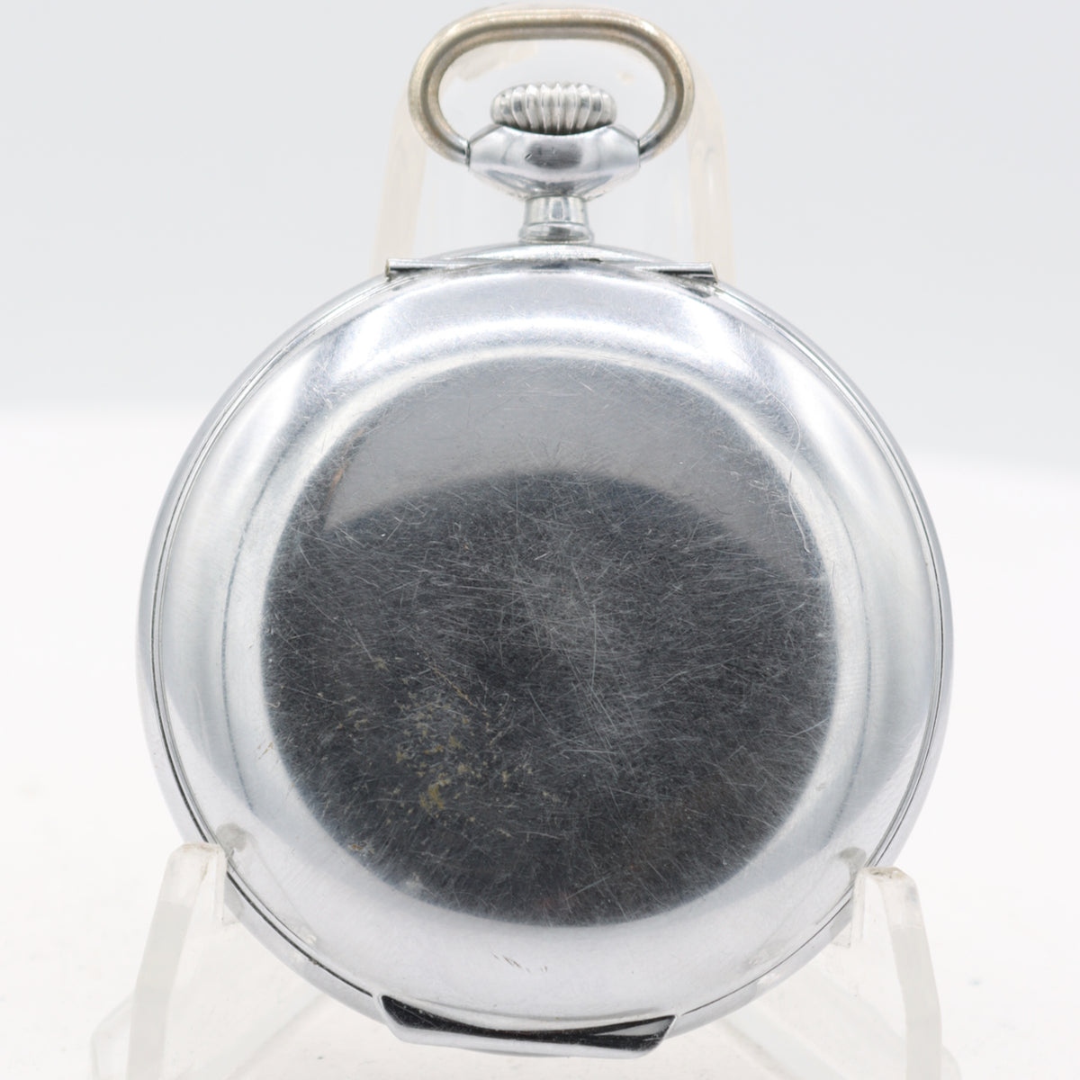 Antique 54mm Solora Mechanical Alarm Pocket Watch Chrome Plated Swiss ...