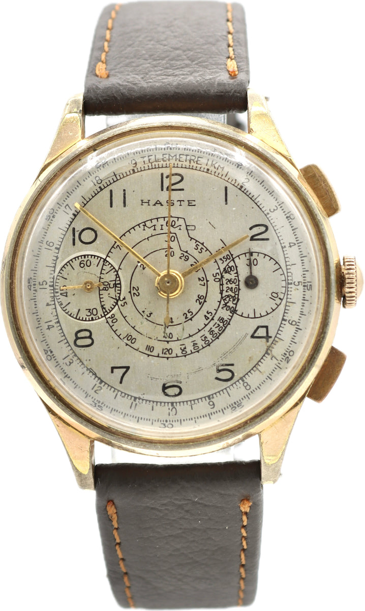 Vintage 36mm Haste w Snail Dial Men's Mechanical Chronograph Wristwatc ...