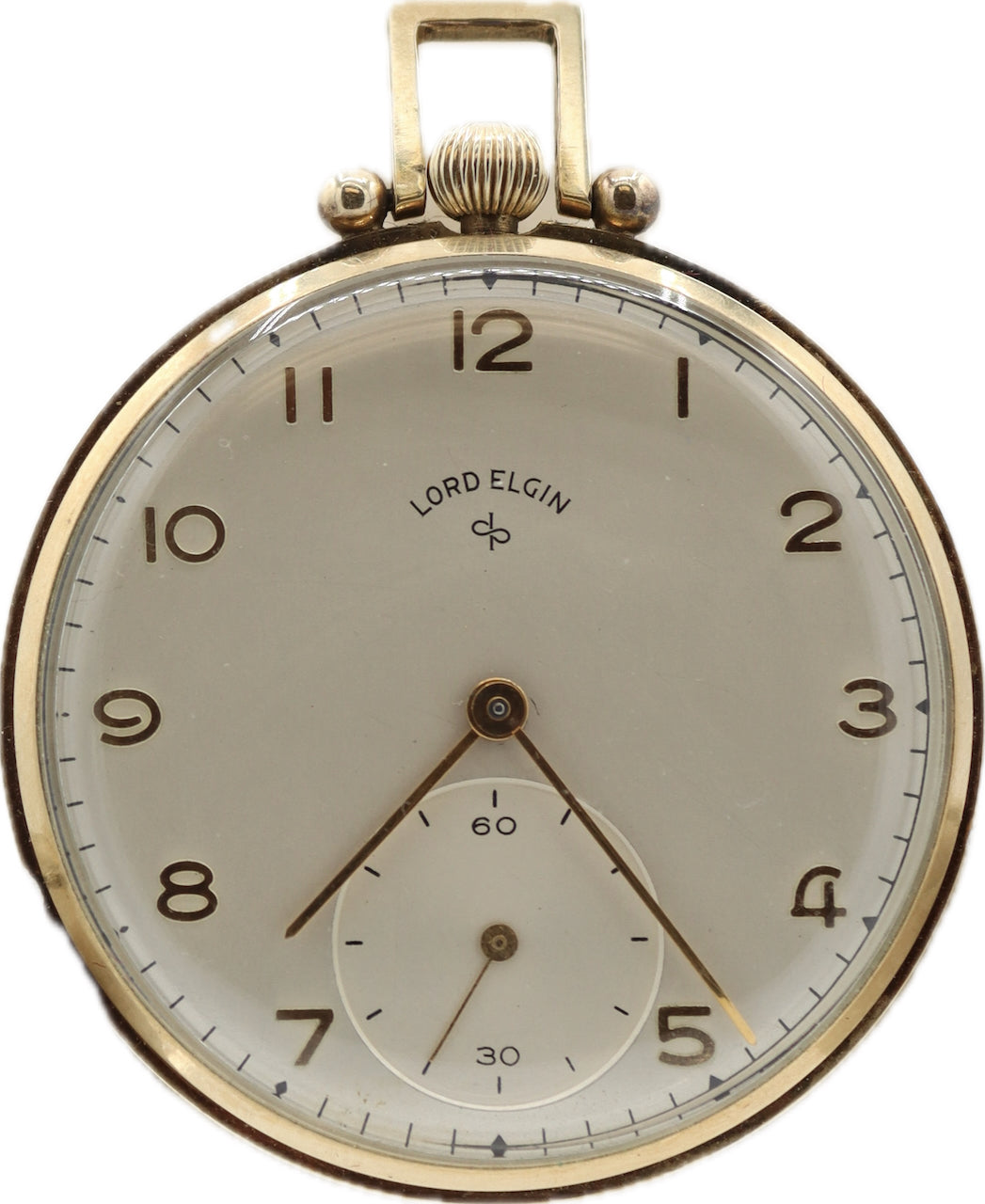 Antique 10 Size Lord Elgin Mechanical Open Face Pocket Watch 543 14k G ...