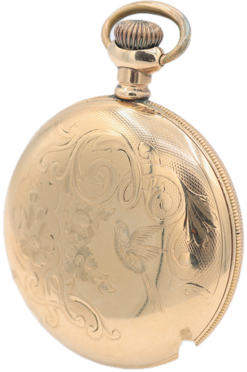 Antique 18s 1897 Elgin Fancy Engraving 21 Jewel Railroad Pocket Watch ...