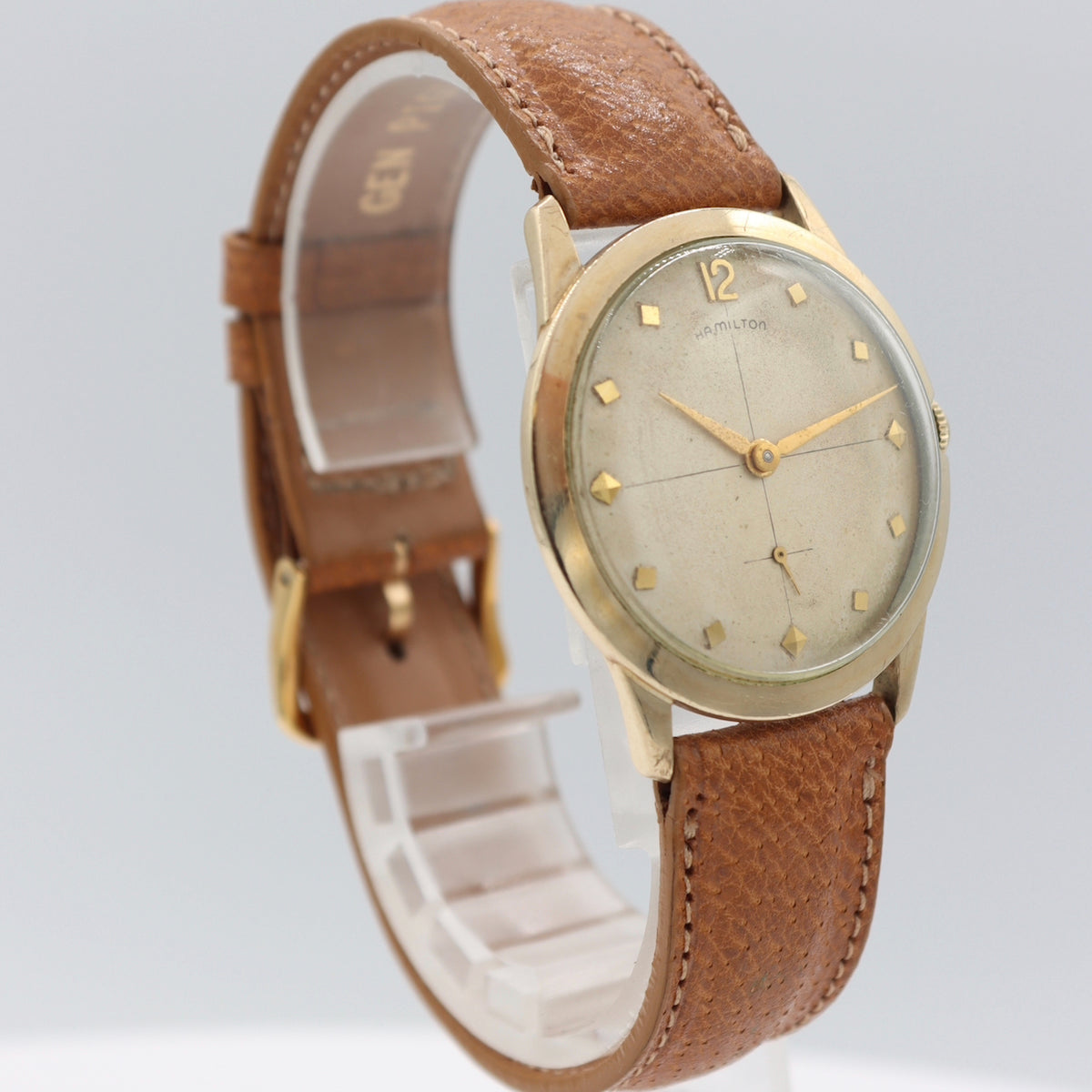 Vintage 32mm Hamilton Dean Men's Mechanical Wristwatch 730 USA 10k GF ...