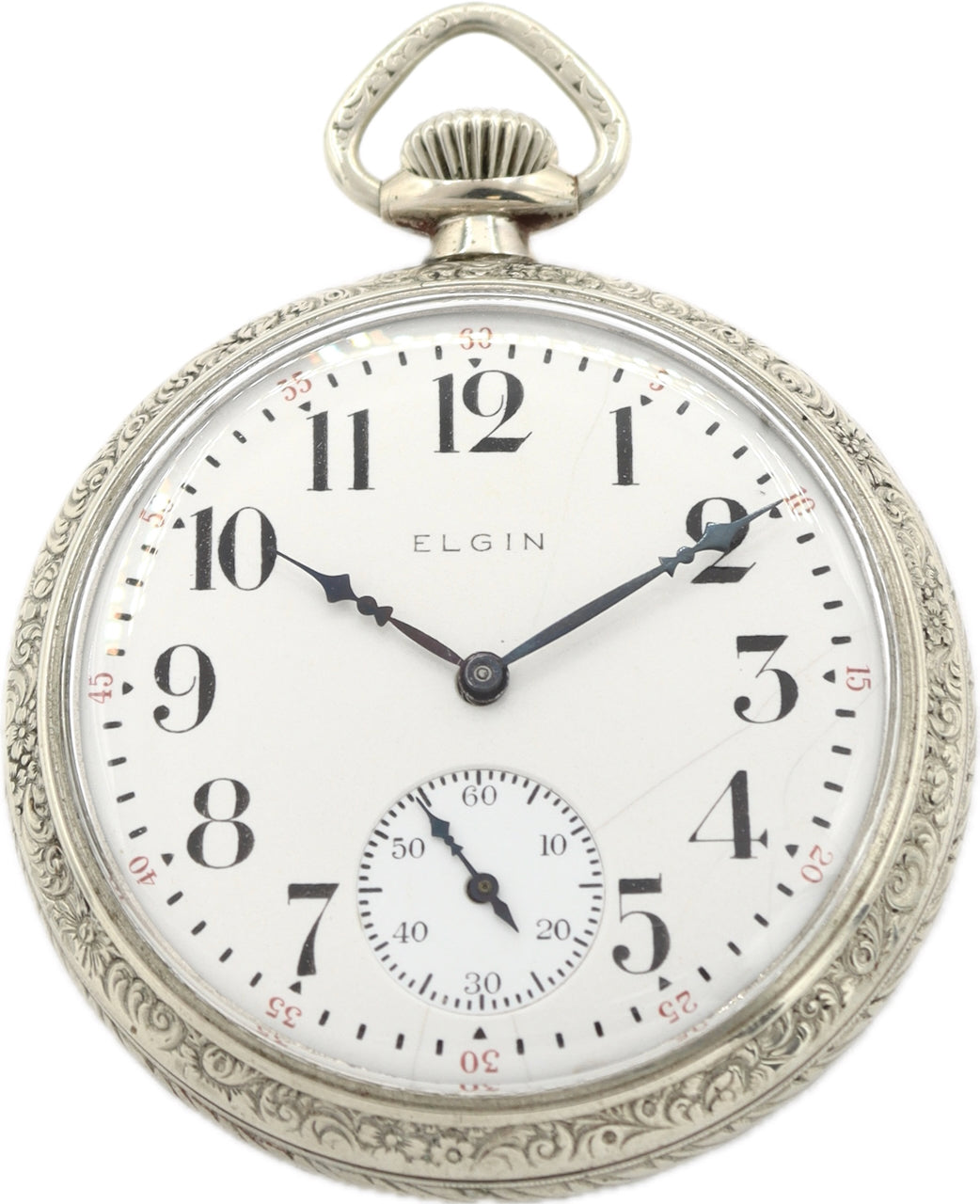 Antique 16 Size Elgin Mechanical Open Face Pocket Watch Grade 313 Nick ...