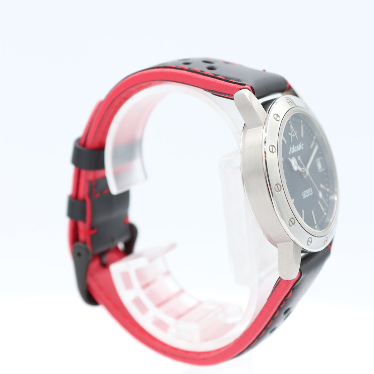 34mm Atlantic 3404 Skipper Men's Automatic Wristwatch Swiss Stainless ...