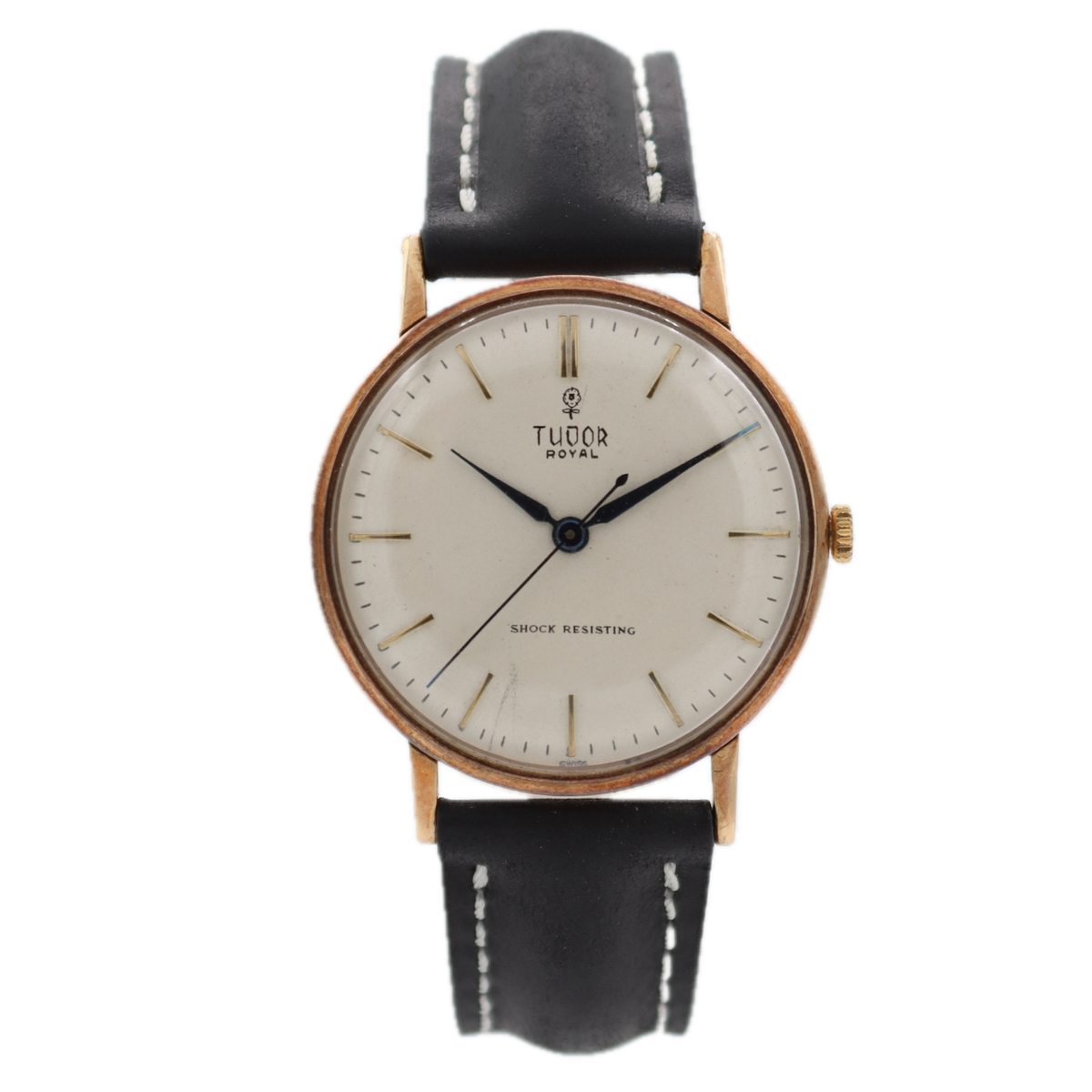 34mm Tudor Royal Men's Automatic Wristwatch Swiss 9k Gold Classic Dres ...