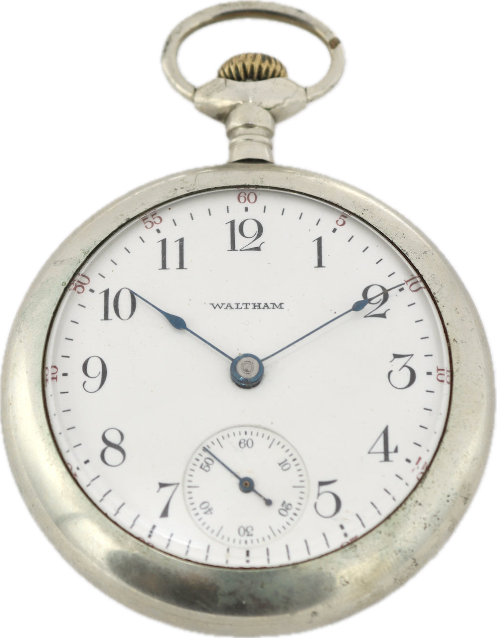 Antique 18 Size Waltham Mechanical Open Face Pocket Watch Antique 18 Size Waltham Mechanical Open Face Pocket Watch