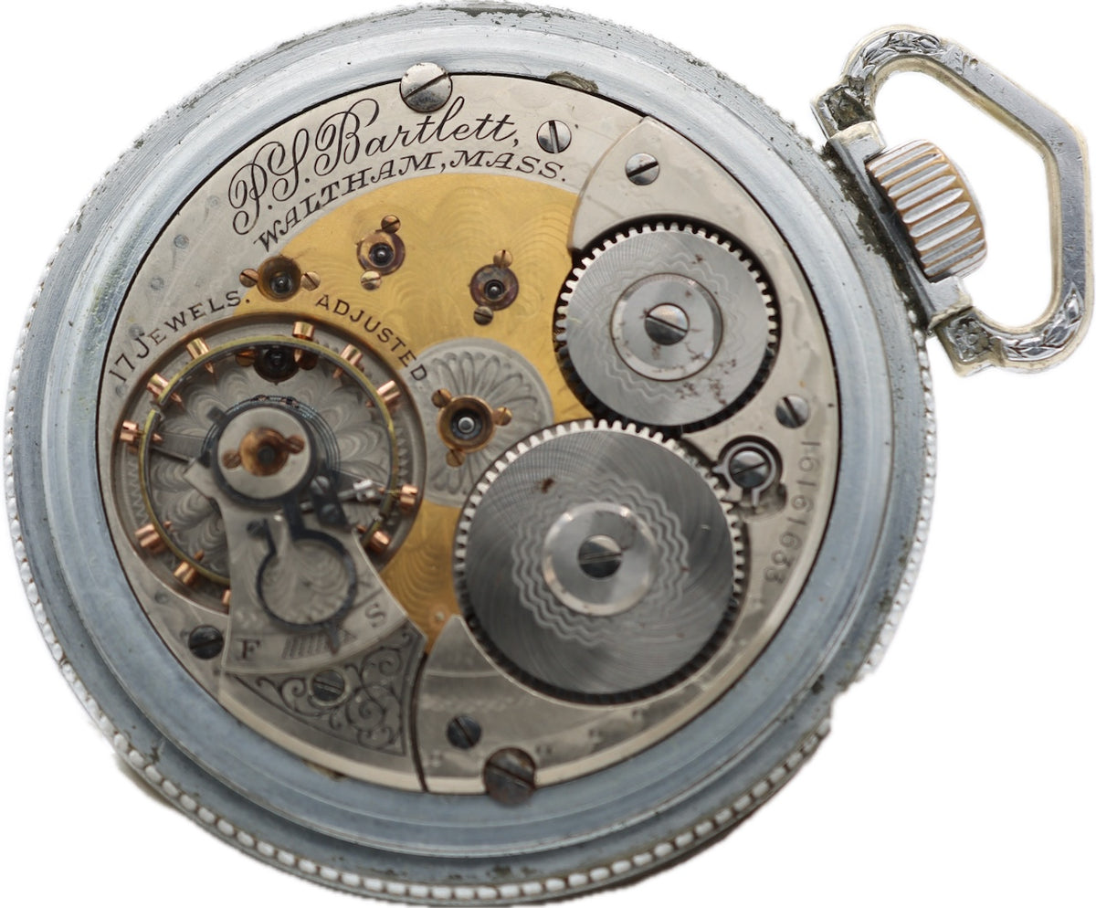 Antique 18S Waltham Two Tone Mechanical Pocket Watch P.S. Bartlett Bea ...