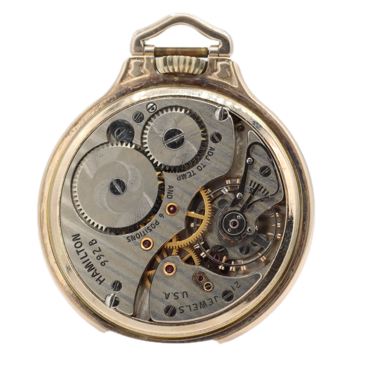 Vintage 16s Hamilton Railway Special Bar Over Crown 21 Jewel Pocket Wa ...