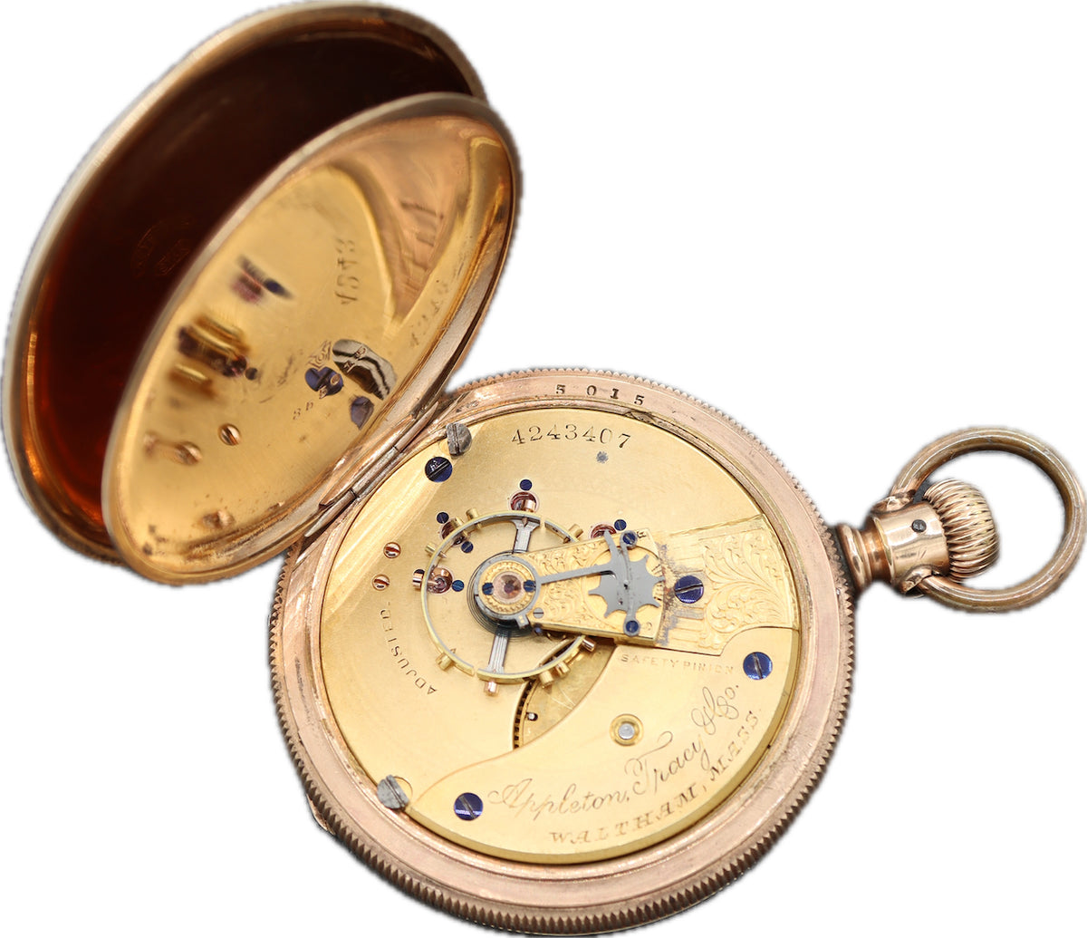 Antique 18 Size Waltham Mechanical Hunter Pocket Watch Appleton, Tracy ...