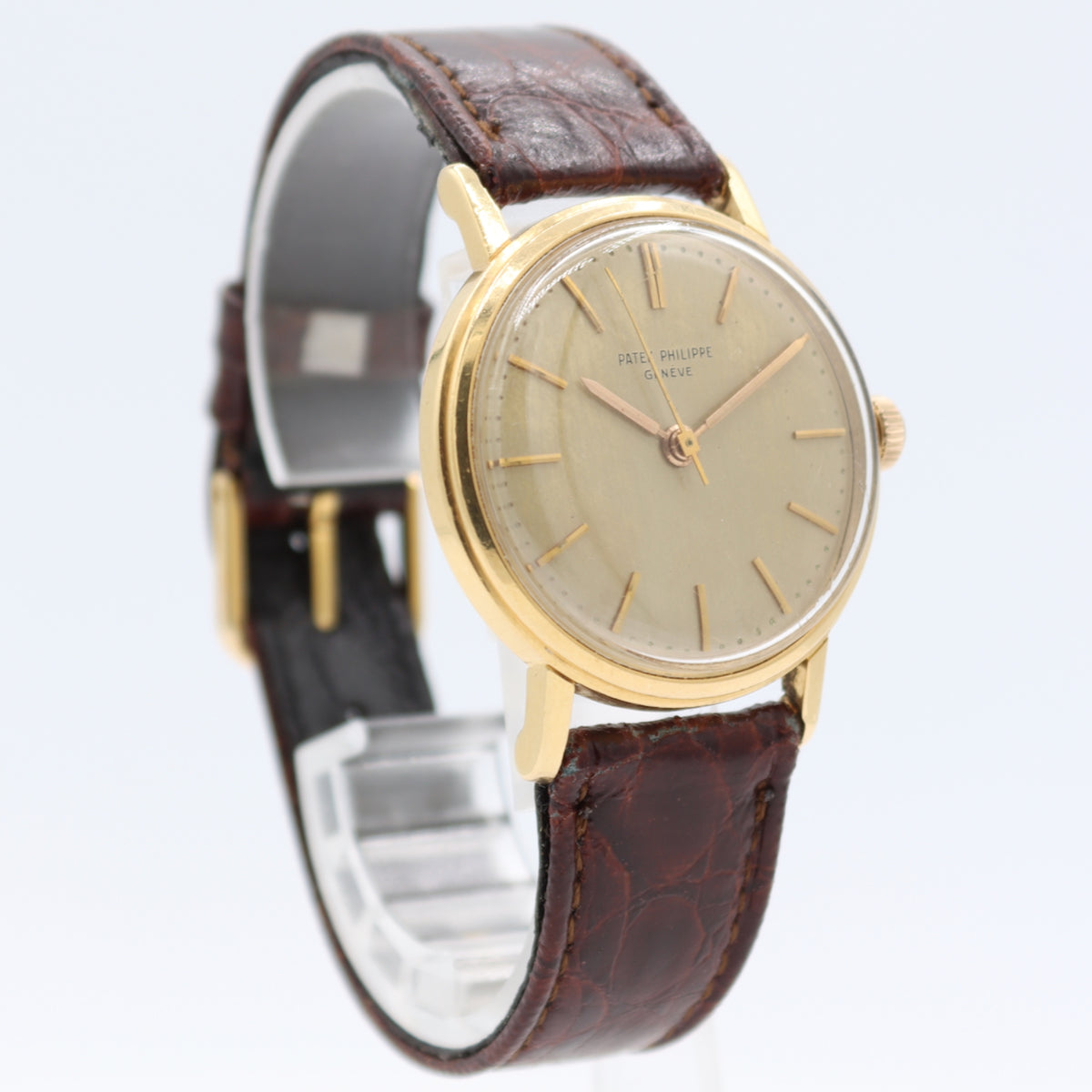 Vintage Patek Philippe 3423 Calatrava Men's Wristwatch 27SC Swiss 18k ...