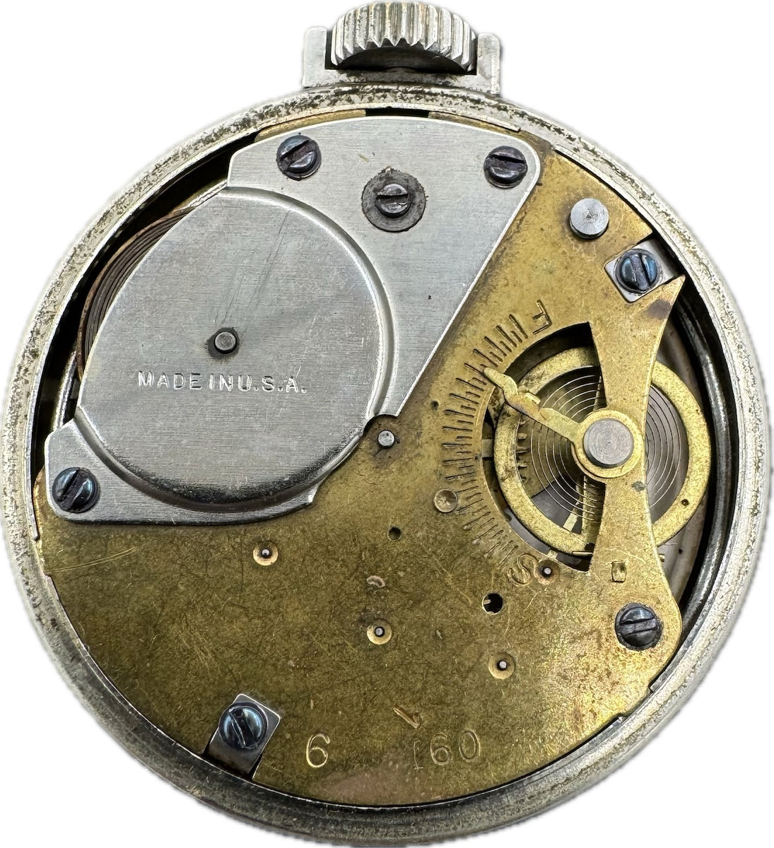 Vintage Westclox Dollar Pocket Ben #1 Mechanical Pocket Watch Chrome P ...