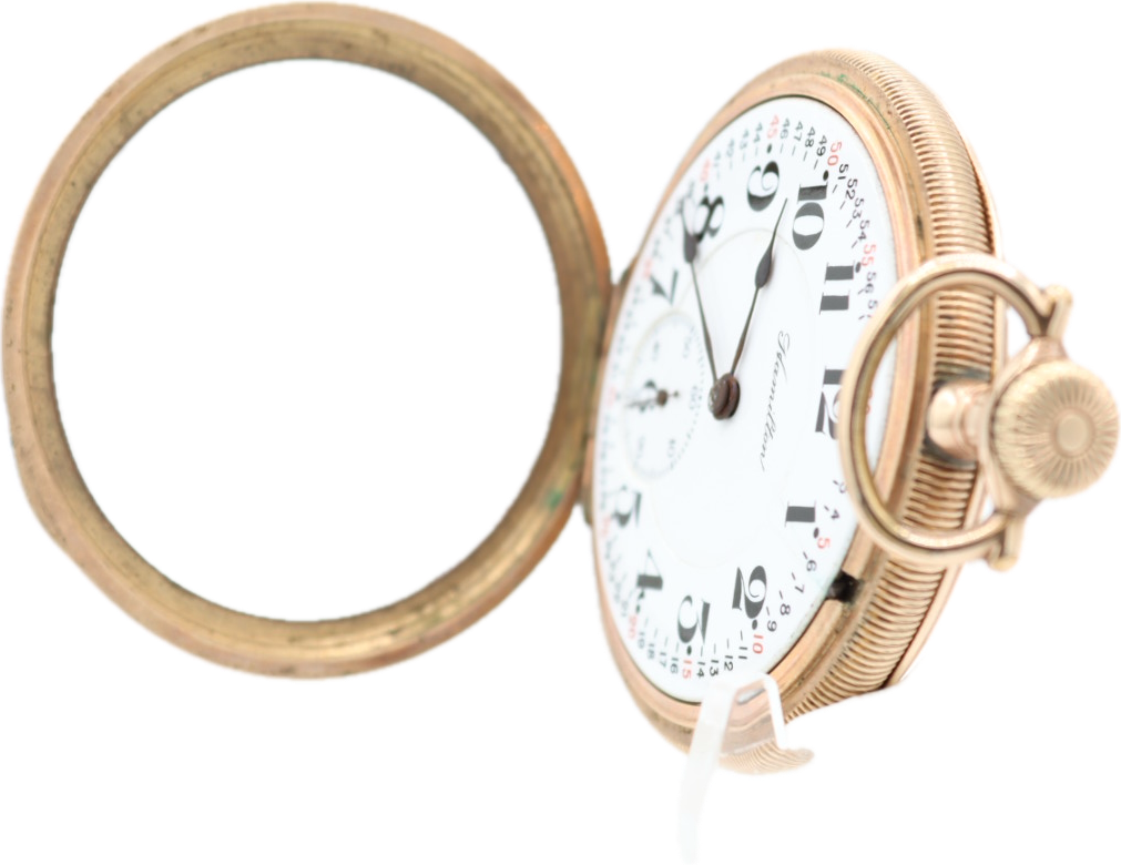 Antique 16S 1917 Hamilton Montgomery Mechanical Railroad Pocket Watch ...