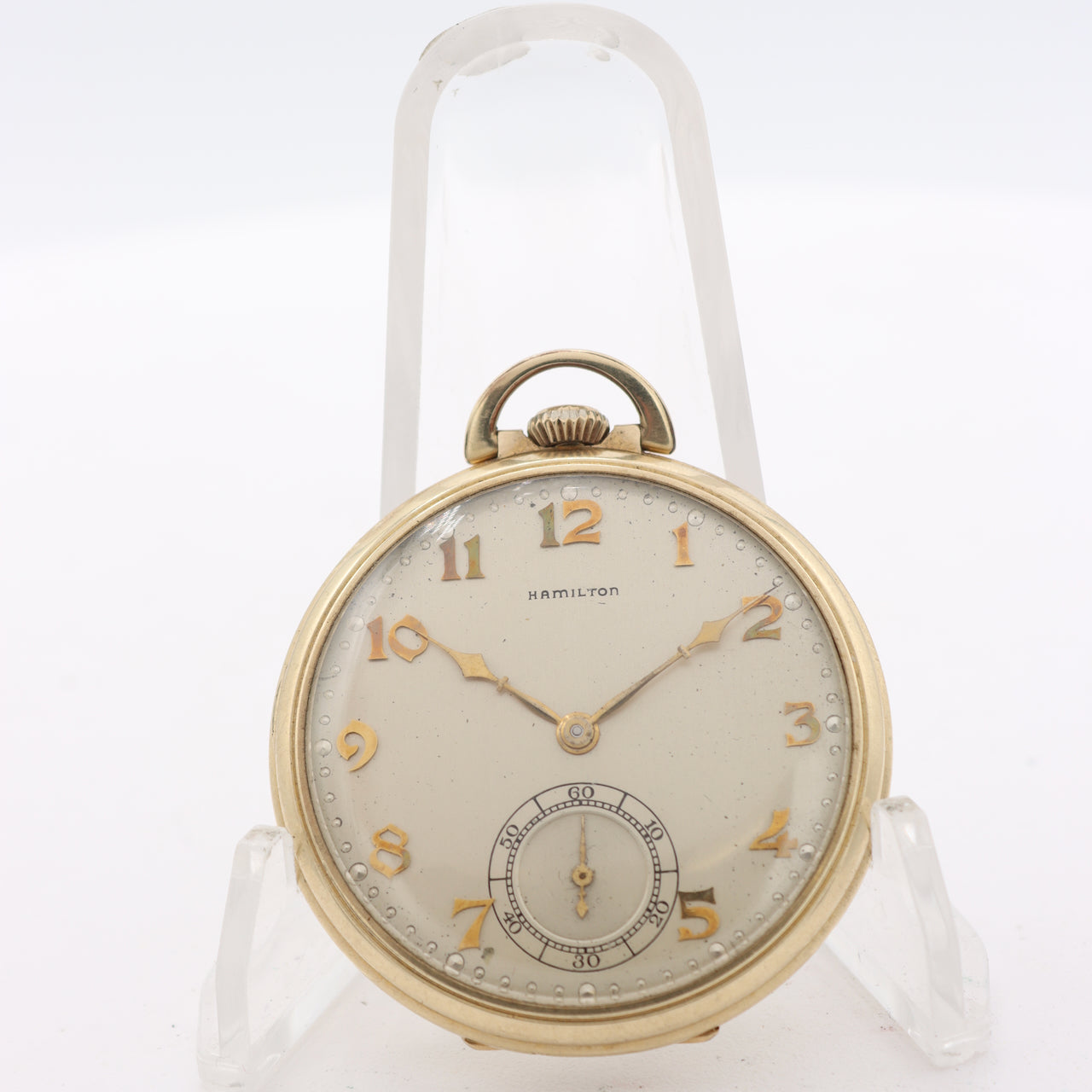 Vintage 10 Size Hamilton Mechanical Open Face Pocket Watch Grade 917 1 ...