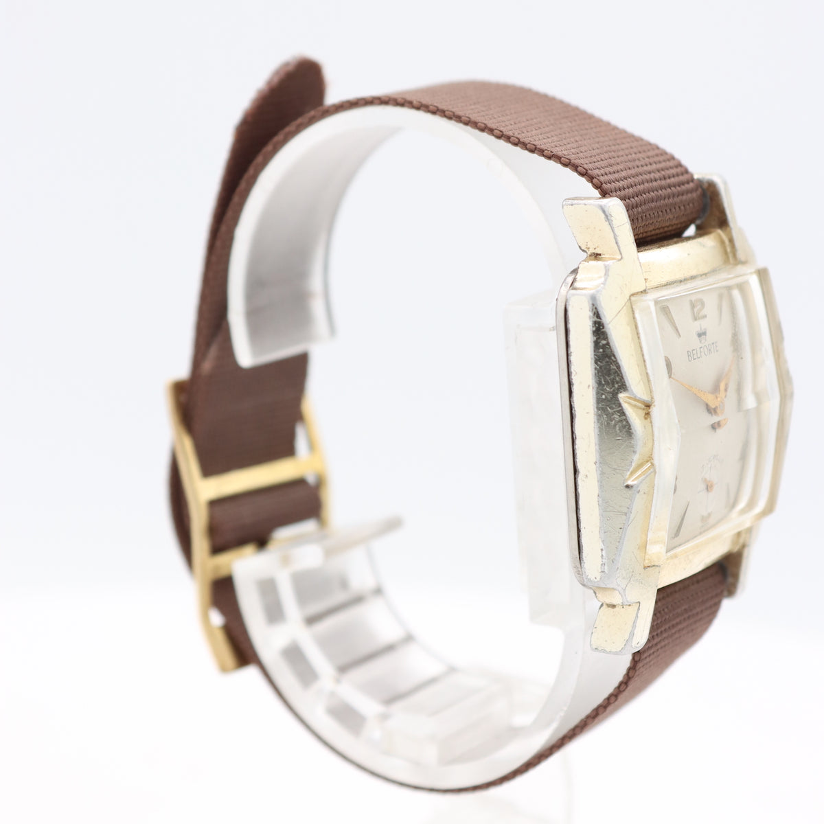 Vintage Belforte 11A 3 Angular Style Men's Mechanical Wristwatch 38 Sw ...