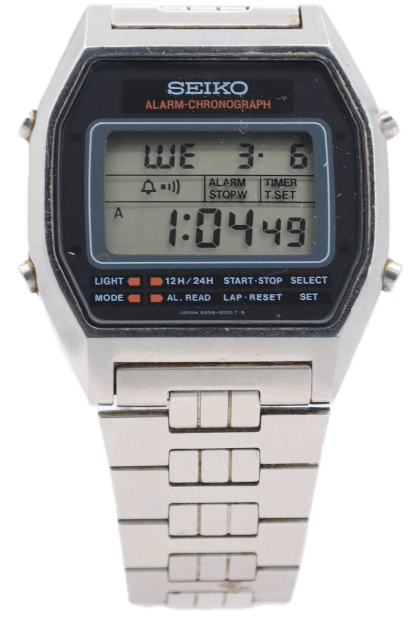 Vintage Seiko A939-5009 Alarm Chrono Men's Digital LCD Wristwatch Japa ...