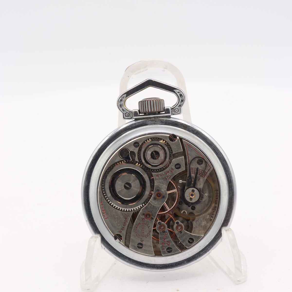 Antique 16 Size Illinois The Master Pocket Watch 305 Base Metal Locomo ...