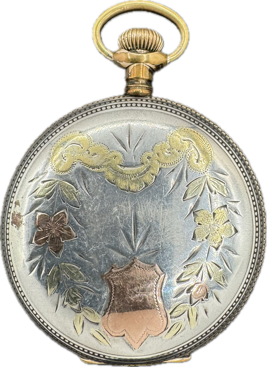 Antique 16S Elgin TriColor Gold Multicolor Dial Hunter Pocket Watch 29 ...