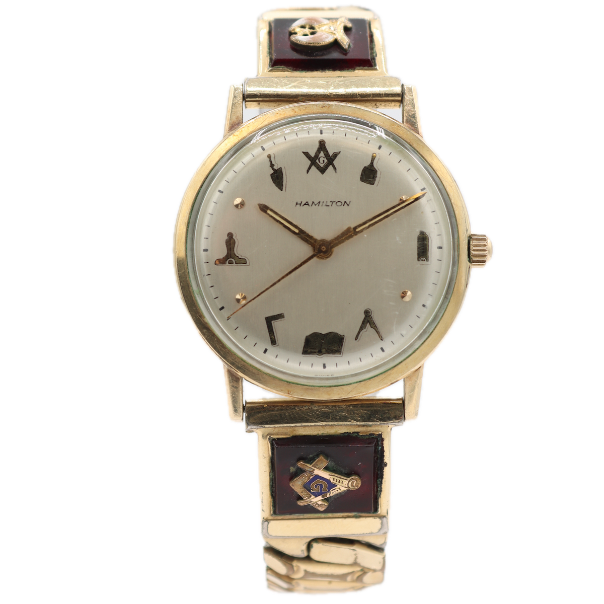 Vintage 32mm Hamilton Masonic Dial Men's Mechanical Wristwatch Swiss 1 ...