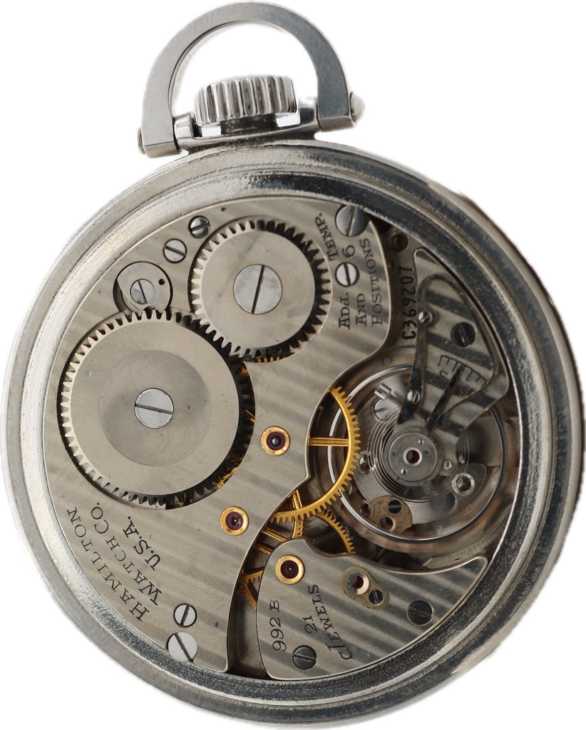 Antique 16S Hamilton Railway Special Railroad Pocket Watch 992B Steel ...