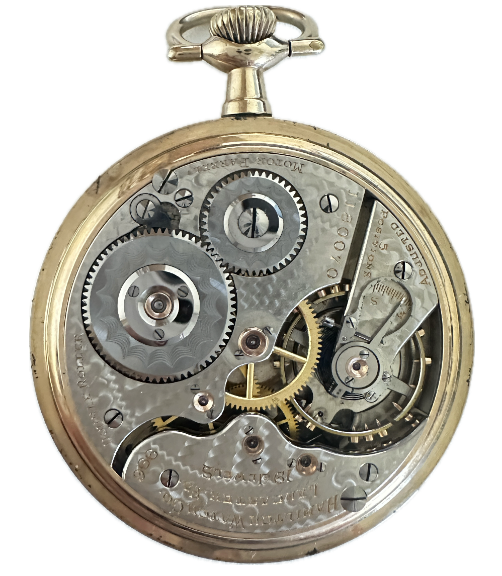 Antique 16 Size 1916 Hamilton Mechanical Railroad Pocket Watch 996 GFG ...