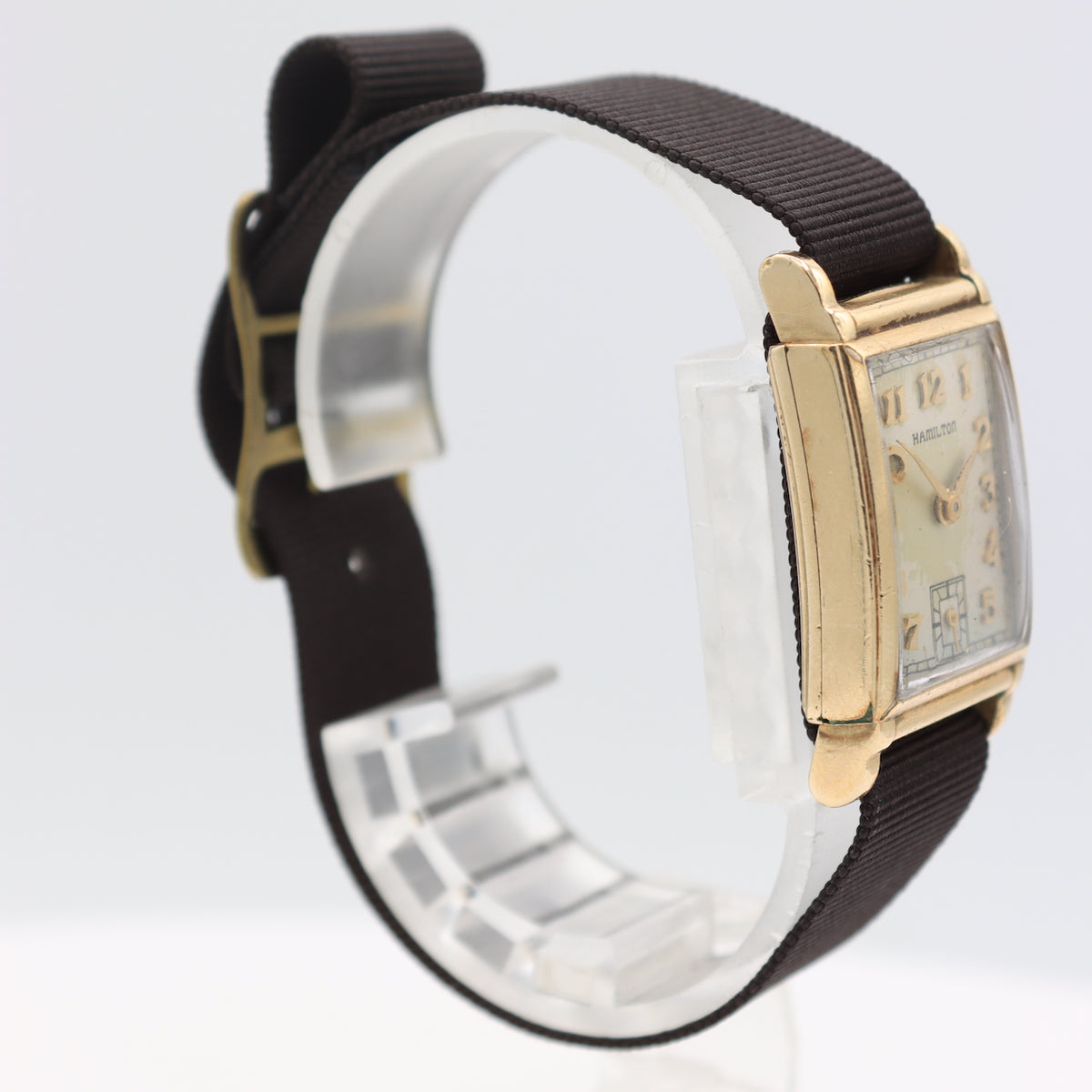 Vintage Hamilton Eaton Men's Mechanical Wristwatch 980 USA 10k Gold Fi ...