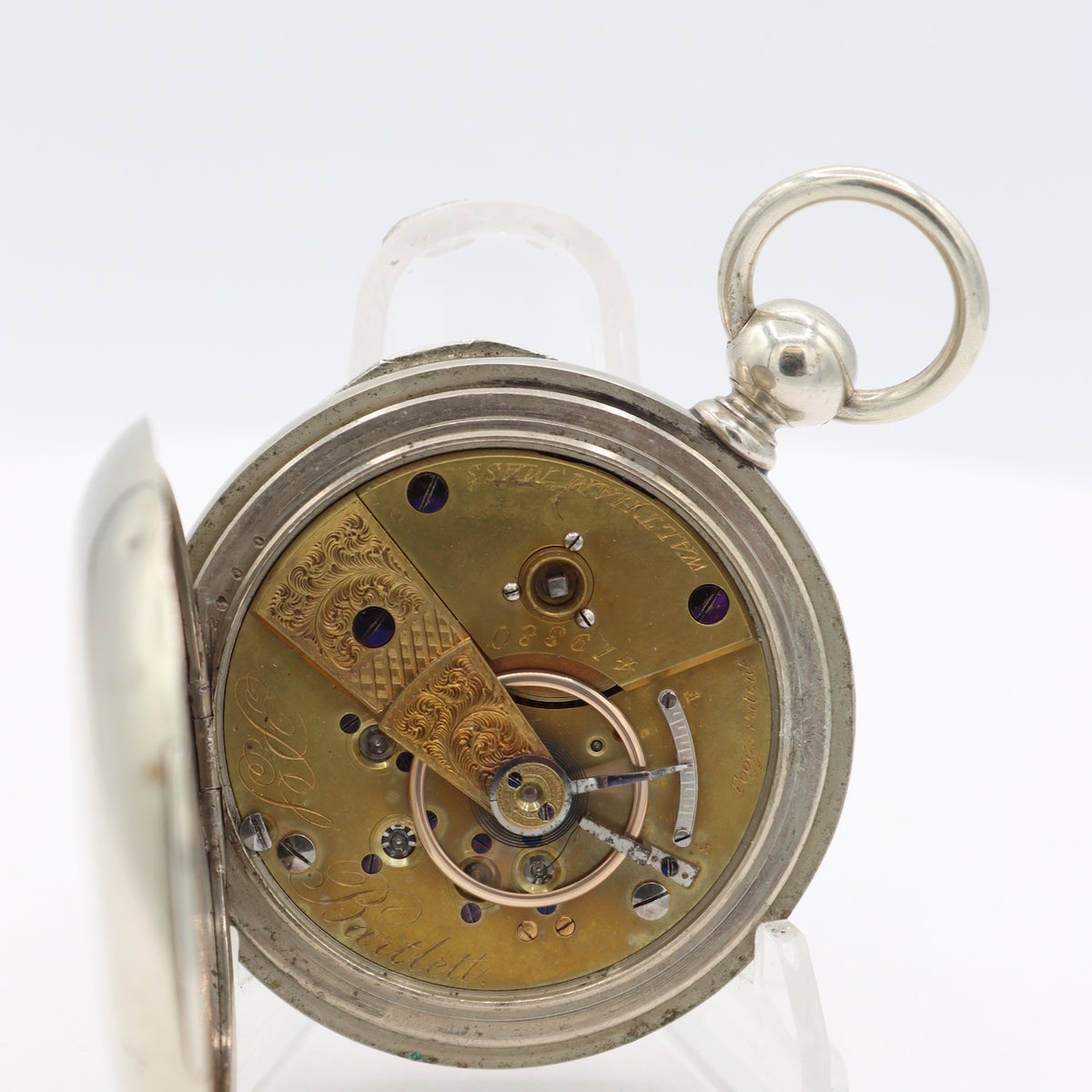 Antique 18 Size 1869 Waltham Key Wind Pocket Watch P.S. Bartlett Silve ...